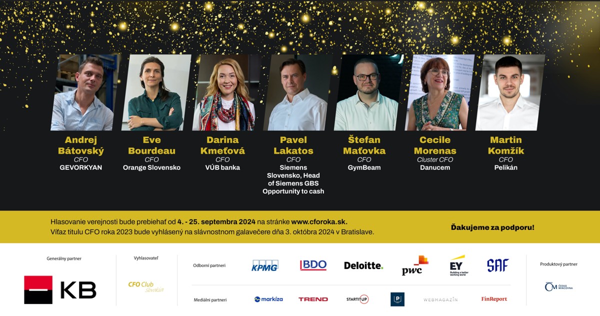Začalo hlasovanie pre verejnosť v rámci ocenenia pre najlepšieho finančného riaditeľa CFO roka ...