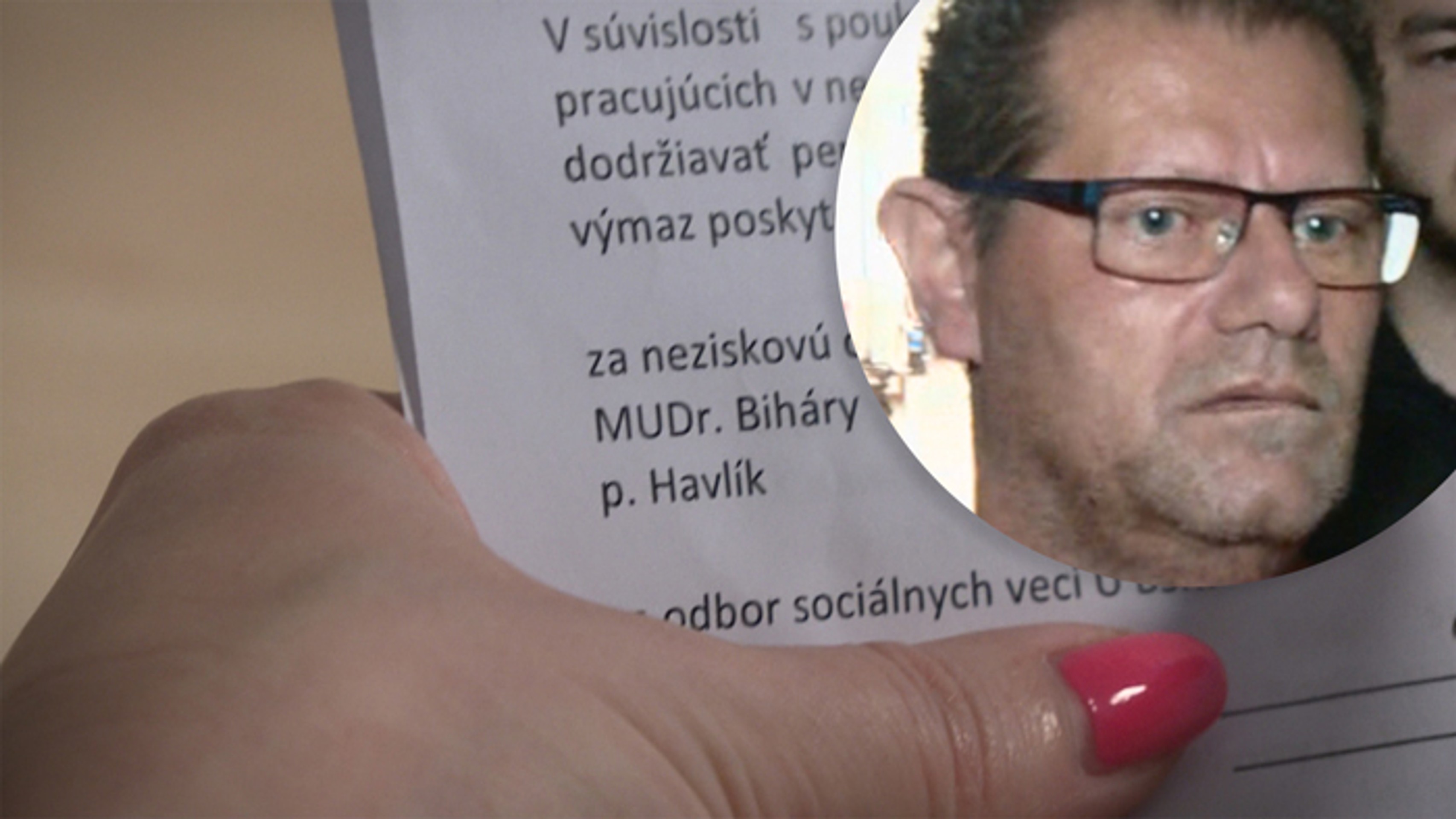 Kópiu dokumentu, v ktorom obvinený kuchár z domova seniorov Ivan Biháry ...